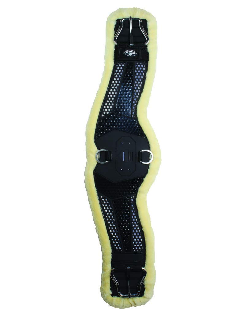 Professional's Choice Contoured Cinch for Horses | Durable, Breathable & Adjustable Girth with Fleece Lining | Available in 6 Sizes & 2 Colors | 30" Black