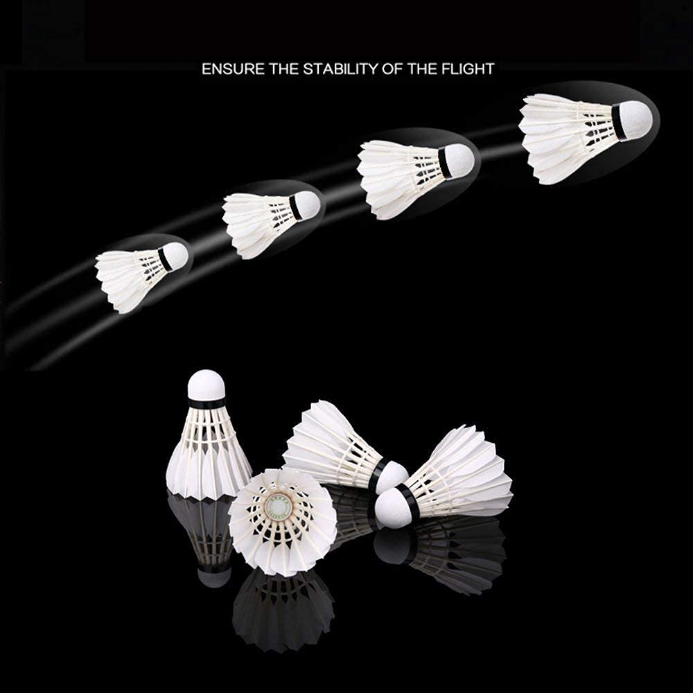 ZHENAN 12-Pack Advanced Goose Feather Badminton Shuttlecocks with Great Stability and Durability,Indoor Outdoor Sports Hight Speed Training Badminton Birdies Balls