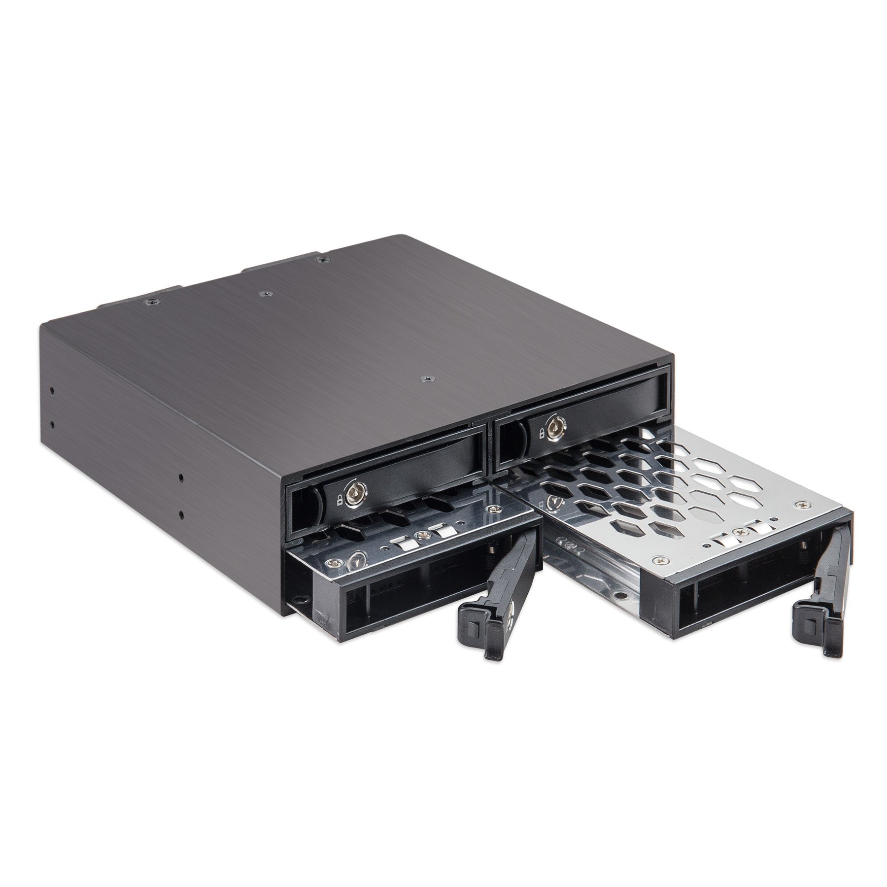 Syba 4 Bay 2.5” SATA Hard Drive Mobile Rack Mount for 5.25" Drive Bays, for HDD SSD SY-MRA25038