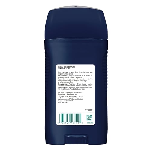 Tom's of Maine Long-Lasting Aluminum-Free Natural Deodorant for Men, Mountain Spring, 2.8 oz. 3-Pack (Packaging May Vary)