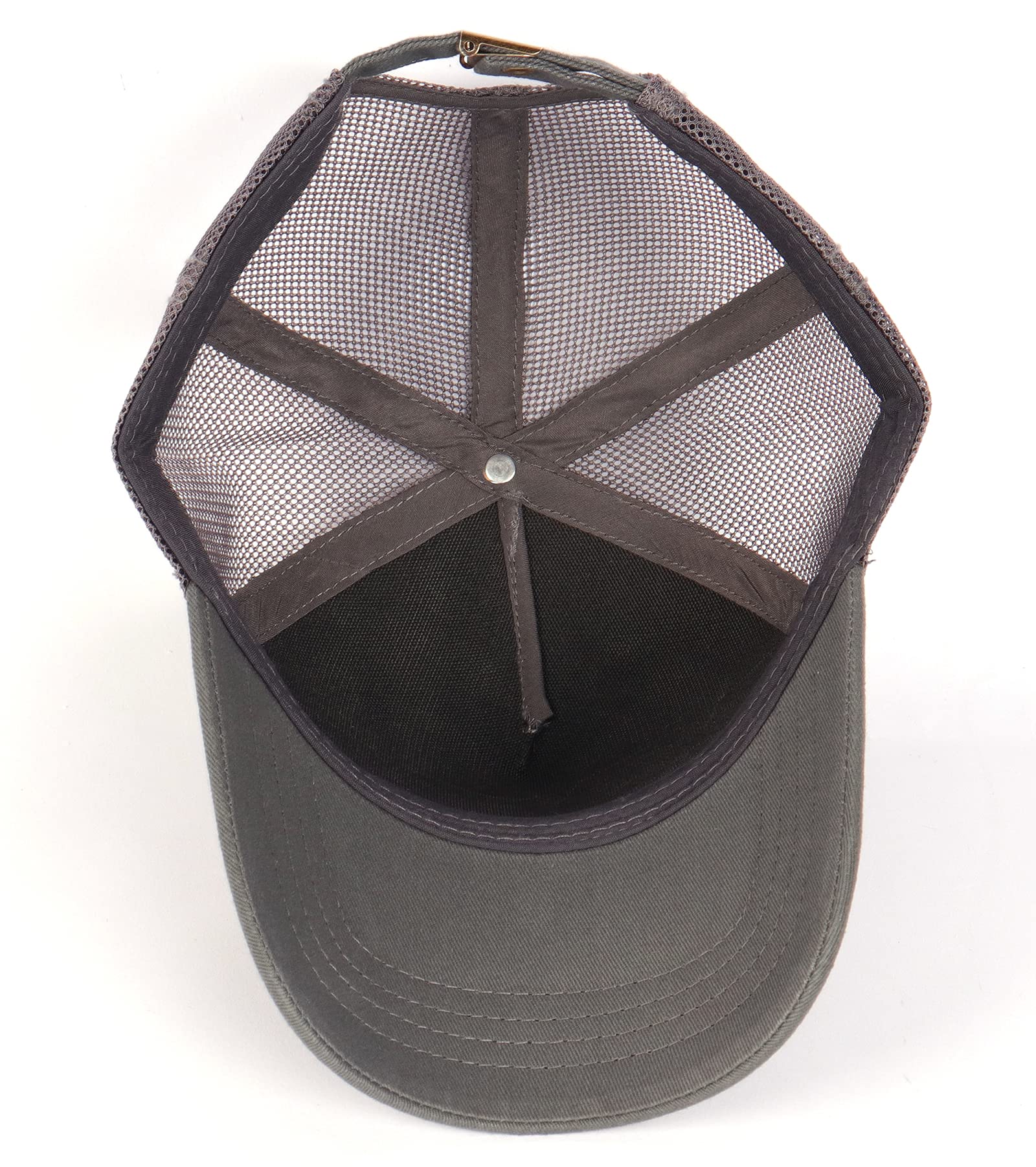 Zylioo Unisex Running Hat for Big Head,Mesh Back Buckle Baseball Cap,Curved Brim Breathable Trucker Hats