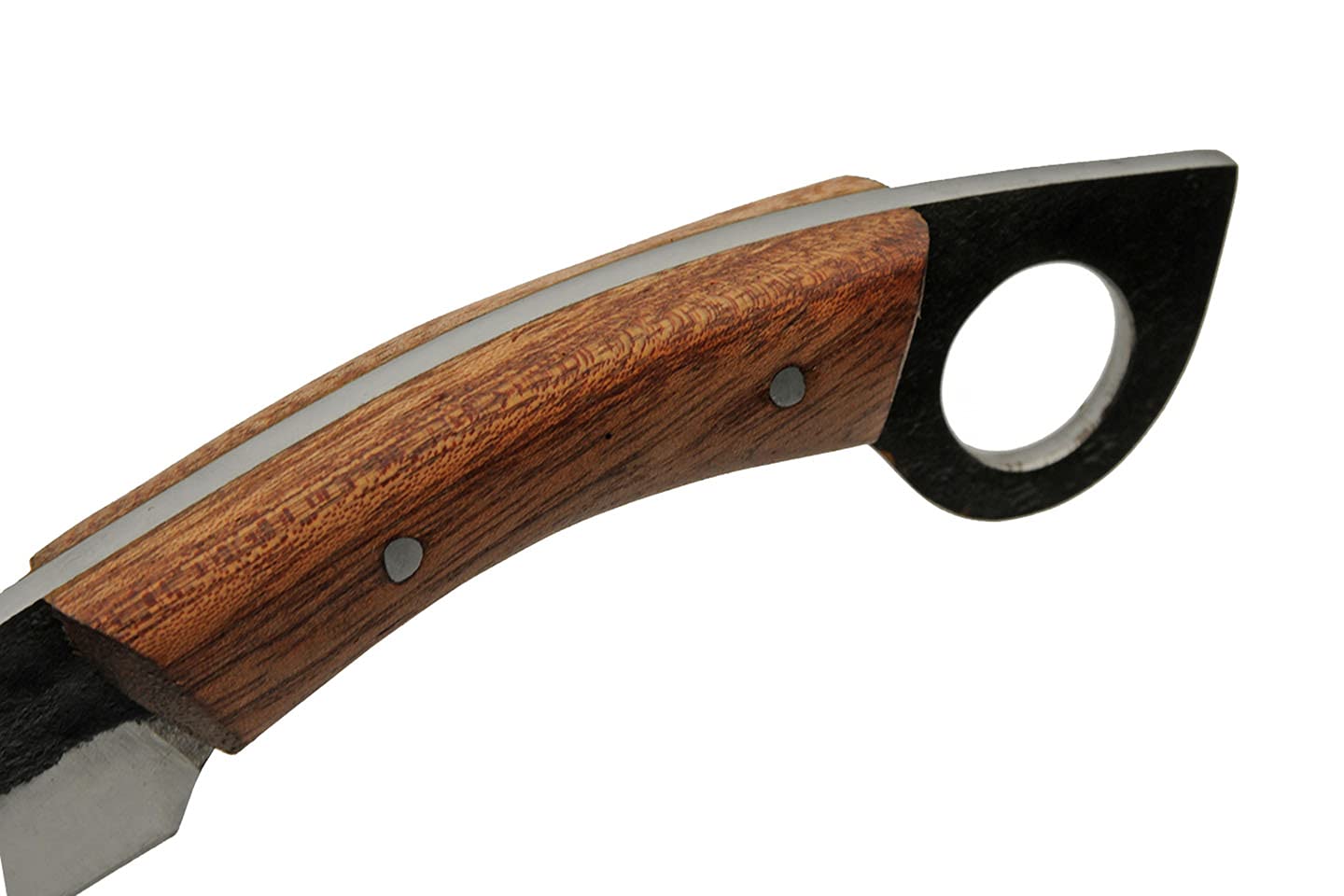 Szco Supplies 9.5β Full Tang Wood Handle Seax Blade Hunting Knife with Sheath, Brown (HS-4442)