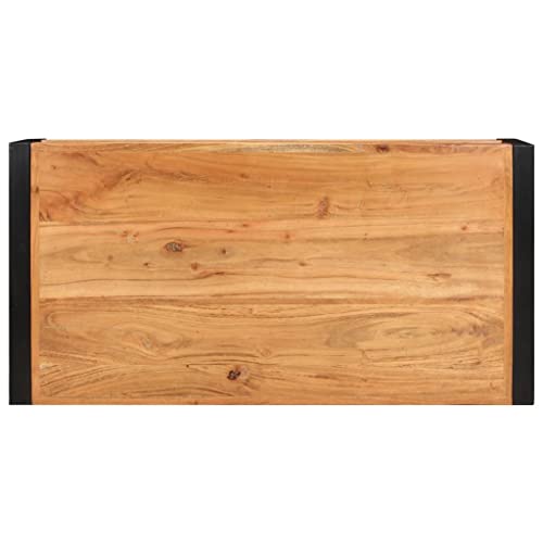 QJBSAVVA Coffee Table 47.2"x23.6"x15.7" Solid Acacia Wood,Bedside Tables Side Tables End Tables Entrance Tables Suitable for Meeting Rooms, Reception Rooms, Offices