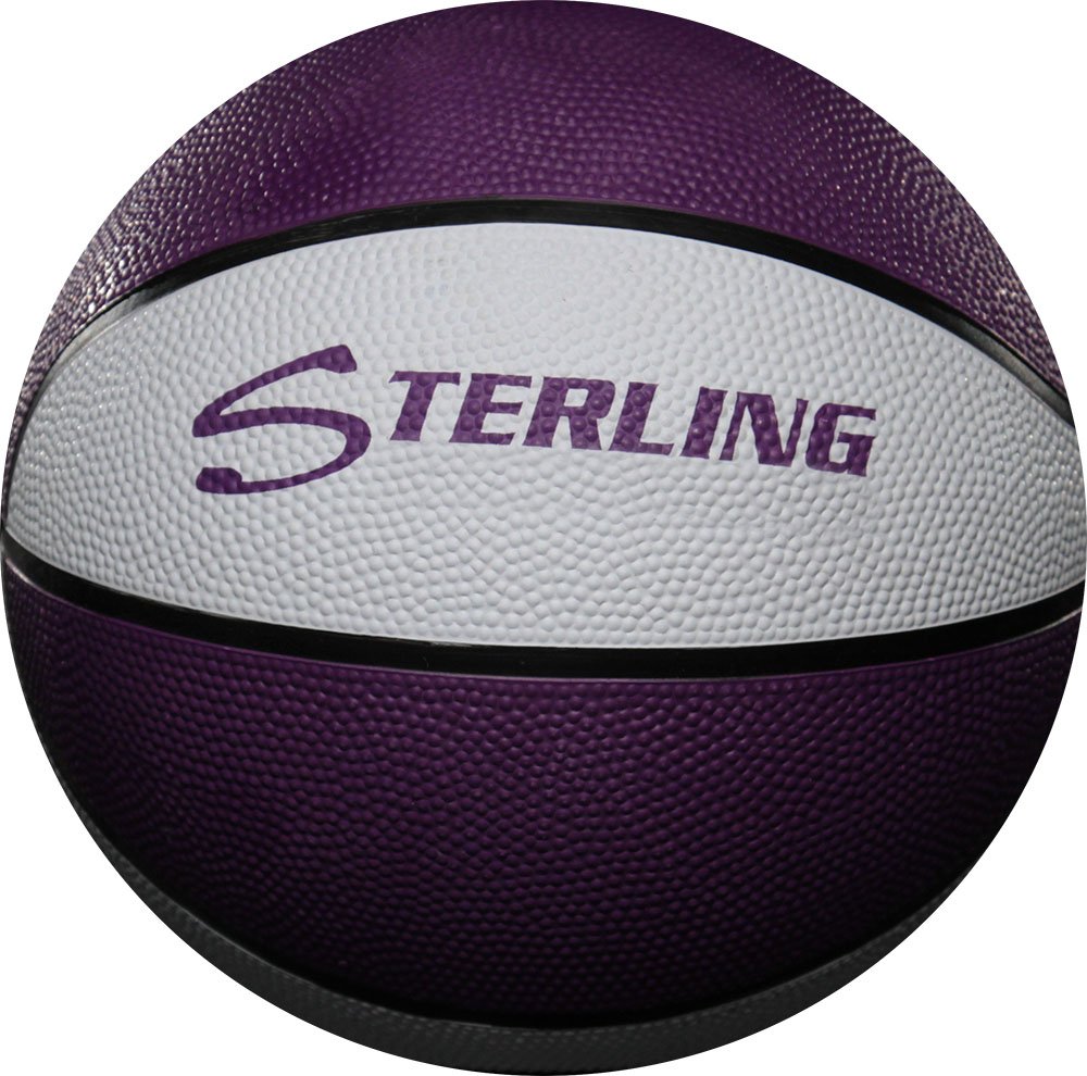 Sterling Purple/White Junior Size 5 Rubber Basketball