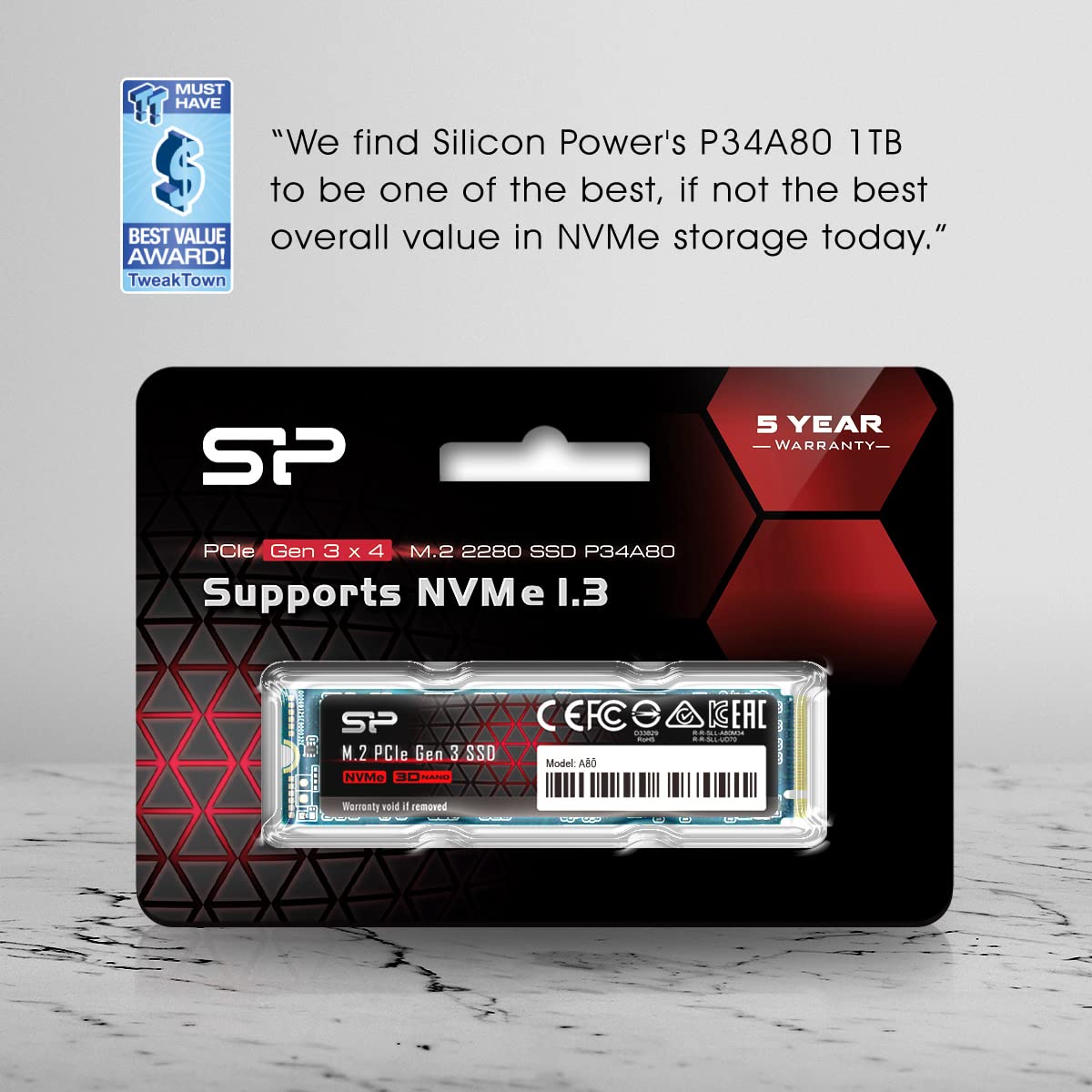 Silicon Power SP512GBP34A80M28 Ssd 512gsp Sp512gbp34a80m28 R