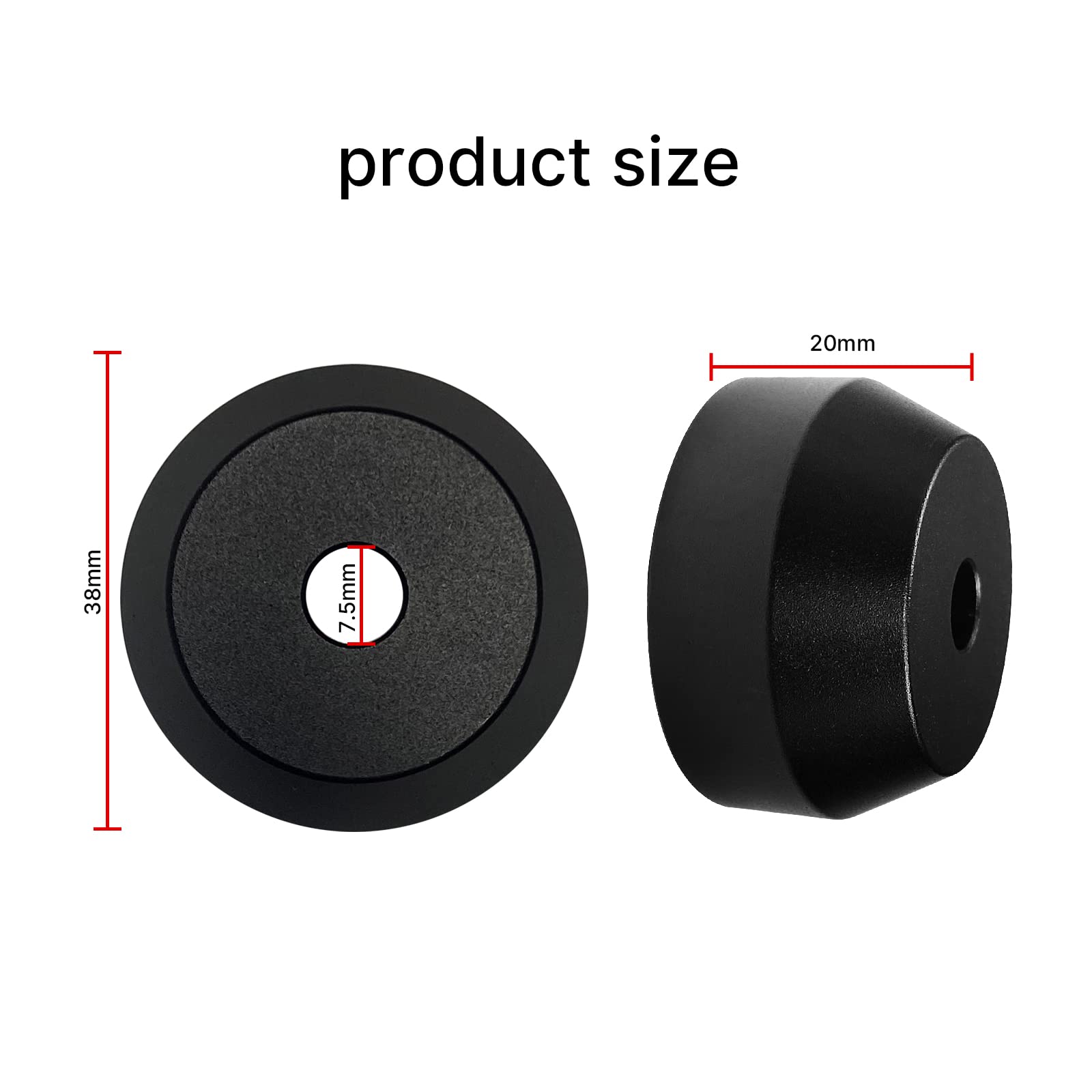 sdroceRyaM 45 RPM Adapter Solid Aluminum 7 Inch Vinyl Record Dome 45 Adapter for Turntables (Black)