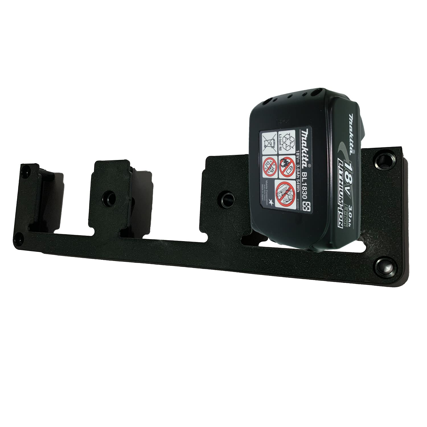 SZWJT-LV Battery Rack Compatible 20V Battery Holder, Mount 4 Slot Bulk Battery Garage Tool, 20v Toolplay Hook Holder (D-Black-3)