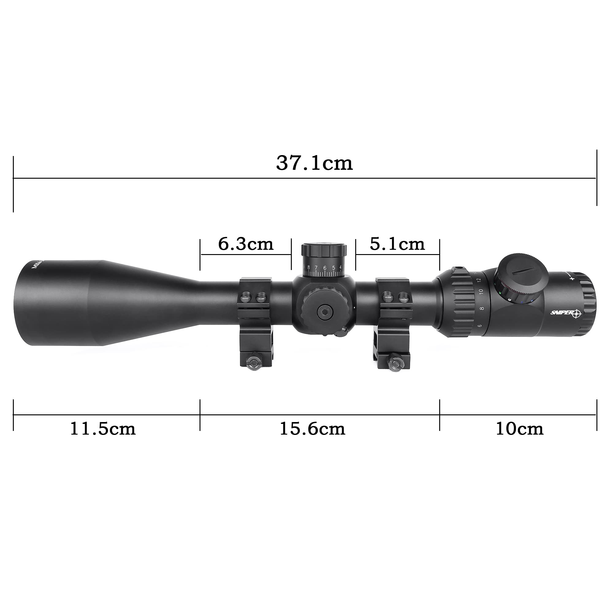 Sniper MK6-24x50 SAL Second Focal Plane Hunting Rifle Scope 30mm Tube Red/Green/Blue Illuminated Etched Glass Reticle Riflescope