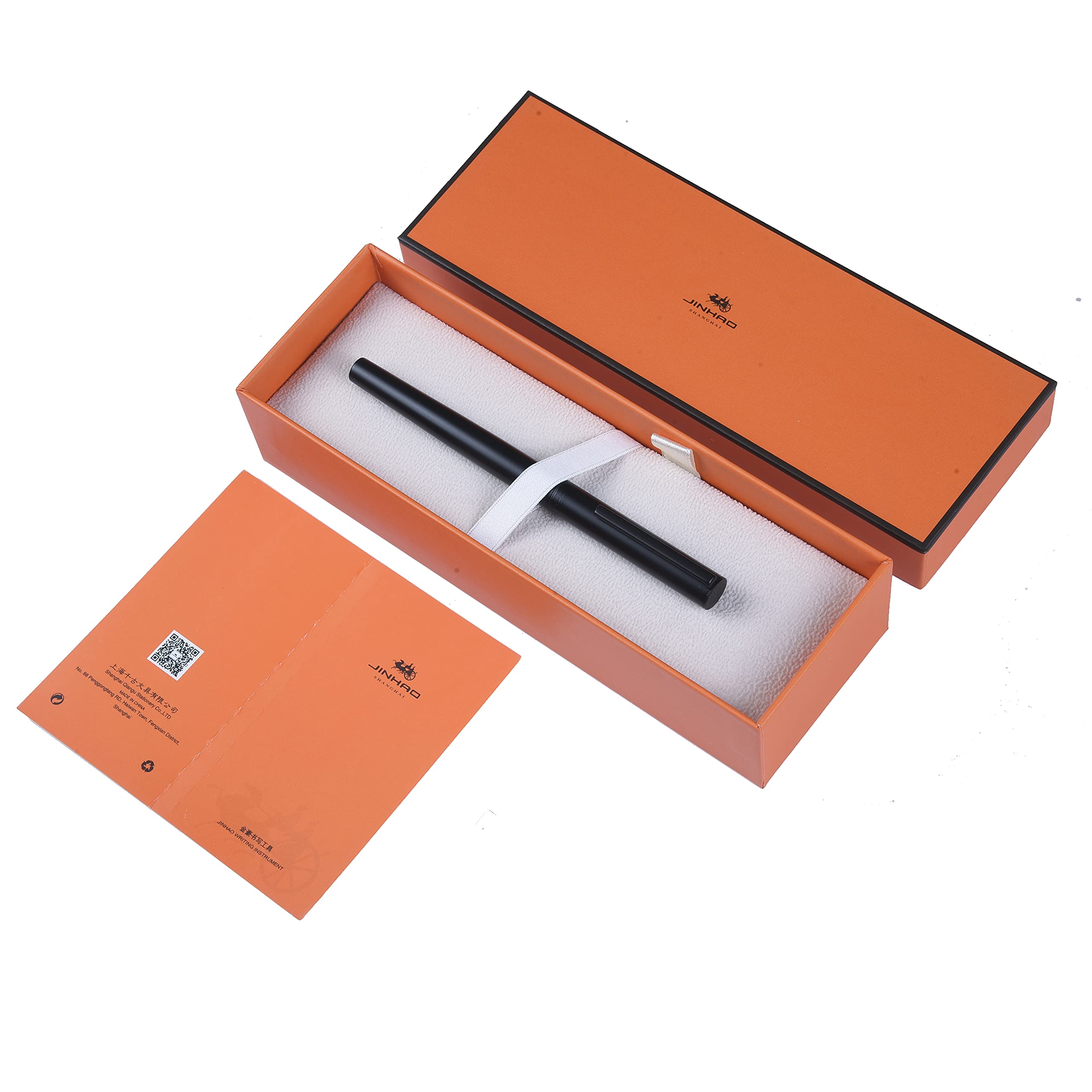 T-Lush Tree Fountain Pen, Black Metal Case, Black Titanium Nib, High-end Men's Fountain Pen, Gift ， With Pen Case