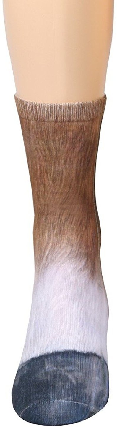 Tiaronics 3D Socks Unisex Adult Animal Paw Crew Socks - Sublimated Print (Horse)