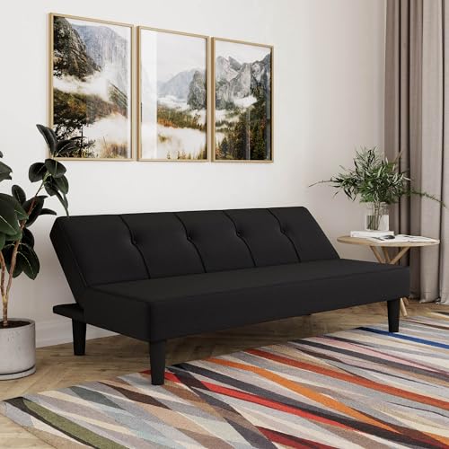 Serta Futon Sofa Bed, Twin or Smaller, Black