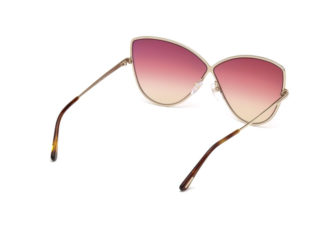 Tom Ford FT0569 28T Shiny Rose Gold Elisa Cats Eyes Sunglasses Lens Category 1