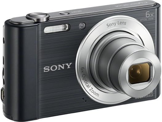 Sony Cyber-Shot DSC-W810 Digital Camera (Black) (DSC-W810/B) + NP-BN1 Battery + 64GB Card + Corel Photo Software + Case + Charger + Card Reader + Flex Tripod + Cleaning Kit + Memory Wallet (Renewed)