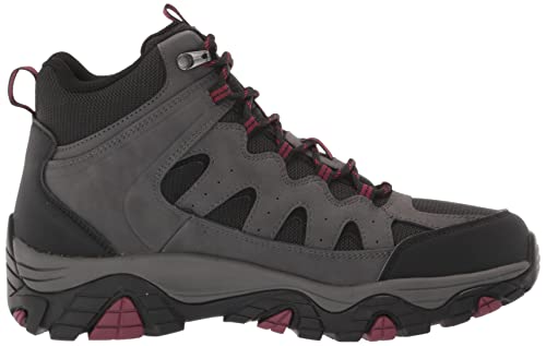 Skechers USA Men's mens Hiking Boot, Black/Grey, 10 US