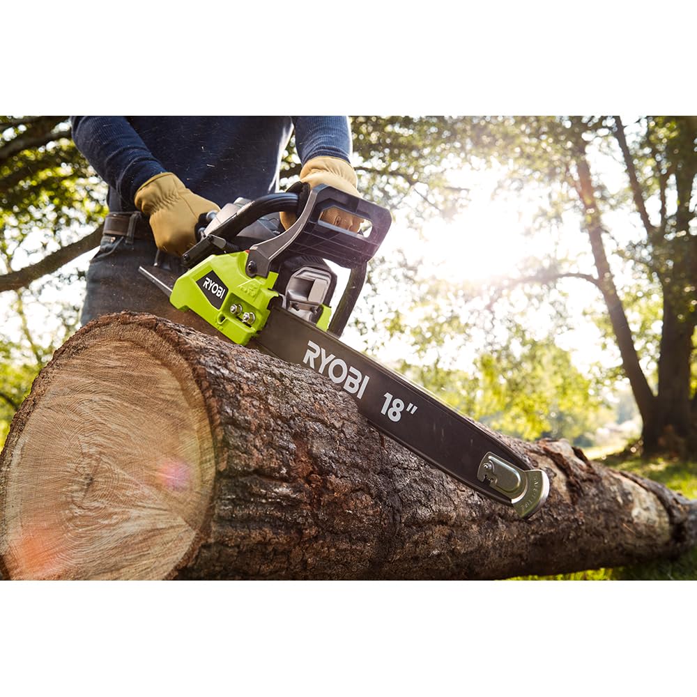 RYOBI 18" 38cc 2-Cycle Gas Chainsaw 18 Inch (Renewed)