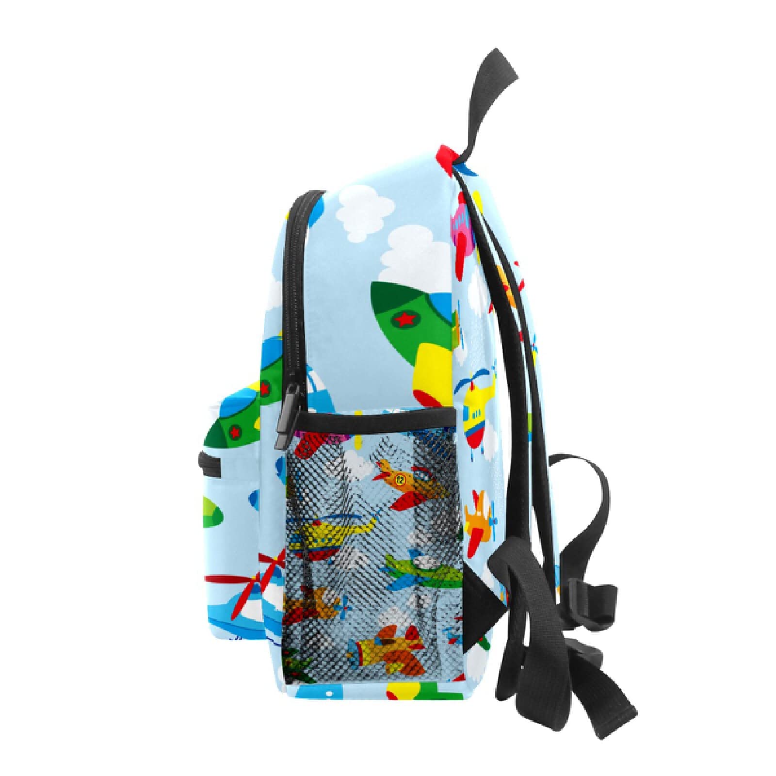 ZXIVGOQFR Schoolbag for Boys Girls Cute Kid's Toddler Backpack Cute Cartoon Airplane Helicopter Pattern Kindergarten Bag