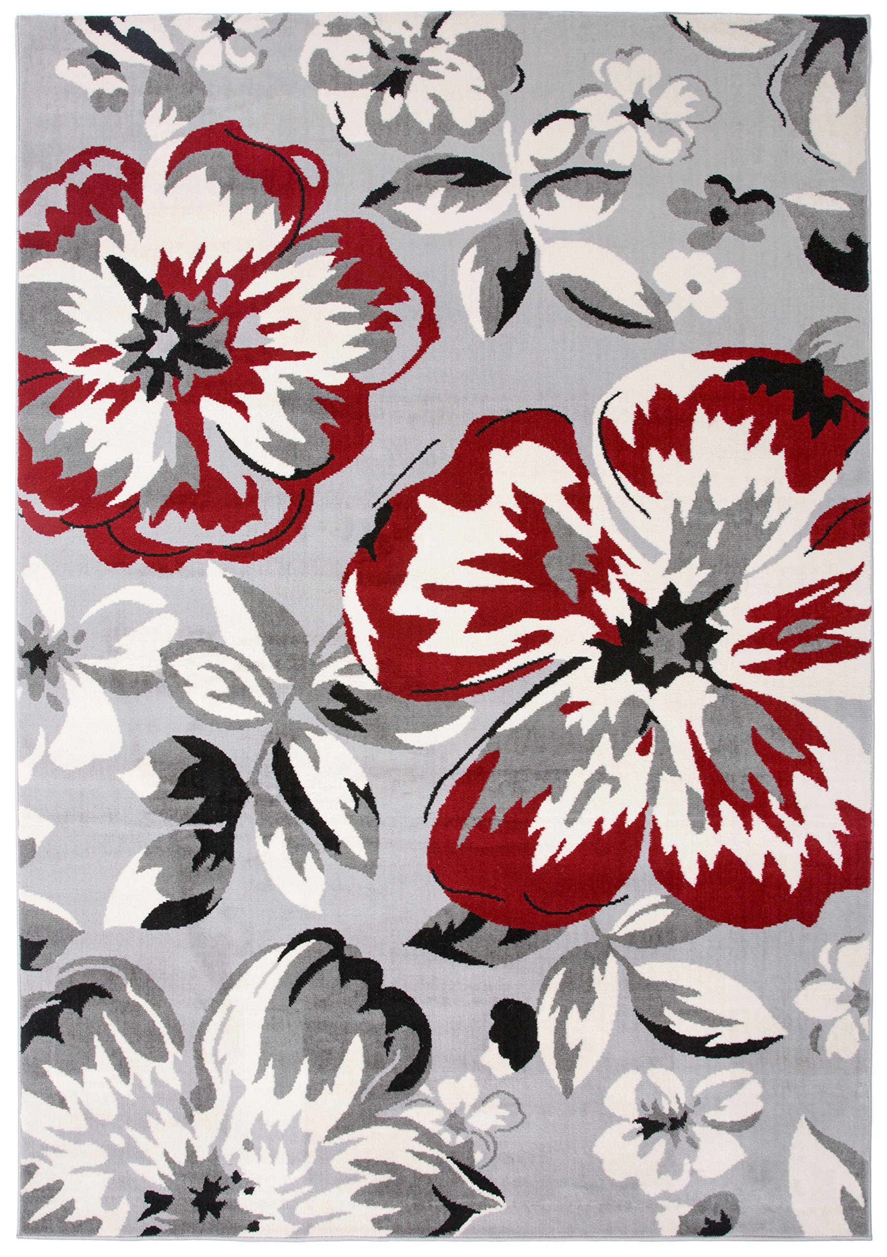 Rugshop Modern Floral Area Rugs 3'1" x 5' Red