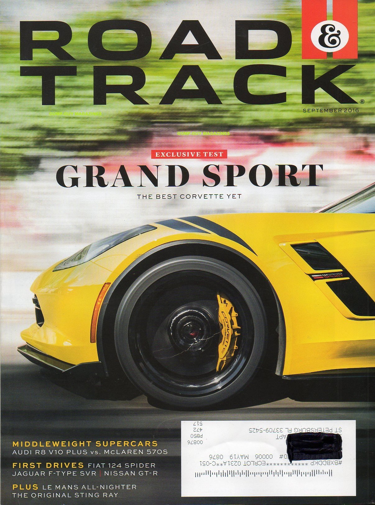 Road & Track Magazine 2016 FIRST DRIVES: FIAT 124 SPIDER, JAGUAR F-TYPE SVR, NISSAN GT-R