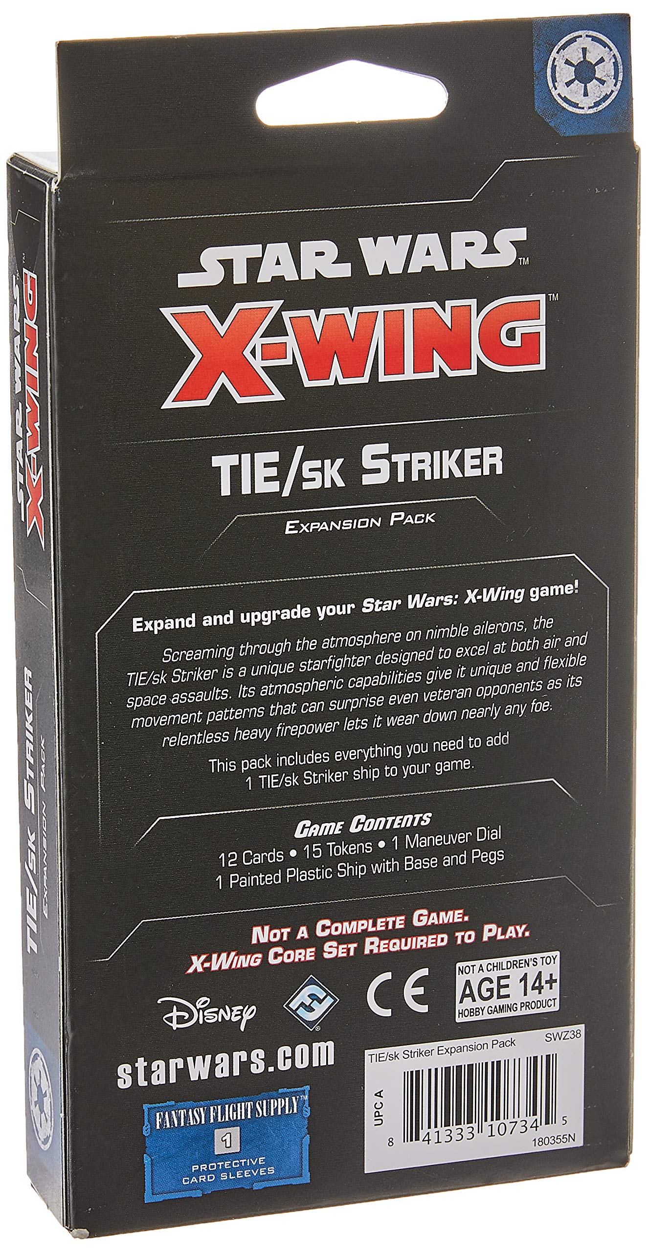 Star Wars X-Wing 2nd Edition Miniatures Game TIE/sk Striker EXPANSION PACK | Strategy Game for Adults and Teens | Ages 14+ | 2 Players | Average Playtime 45 Minutes | Made by Atomic Mass Games