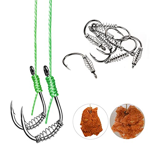 Tingting1992 Fishing Hooks 10/20 pcs Set Barbed Swivel Spring Jig Carp Hook Single Circle Fishinhook Fly Fishing Accessories Tackle Super Sharp (Color : 10pcs, Model Number : 3)