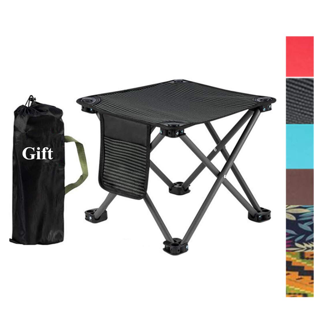 Protable Folding Stool Light Weight Mini Camping Stool with Carry Bag for Indoor or Outdoor Activeites Camping Fishing Hiking(Brown)