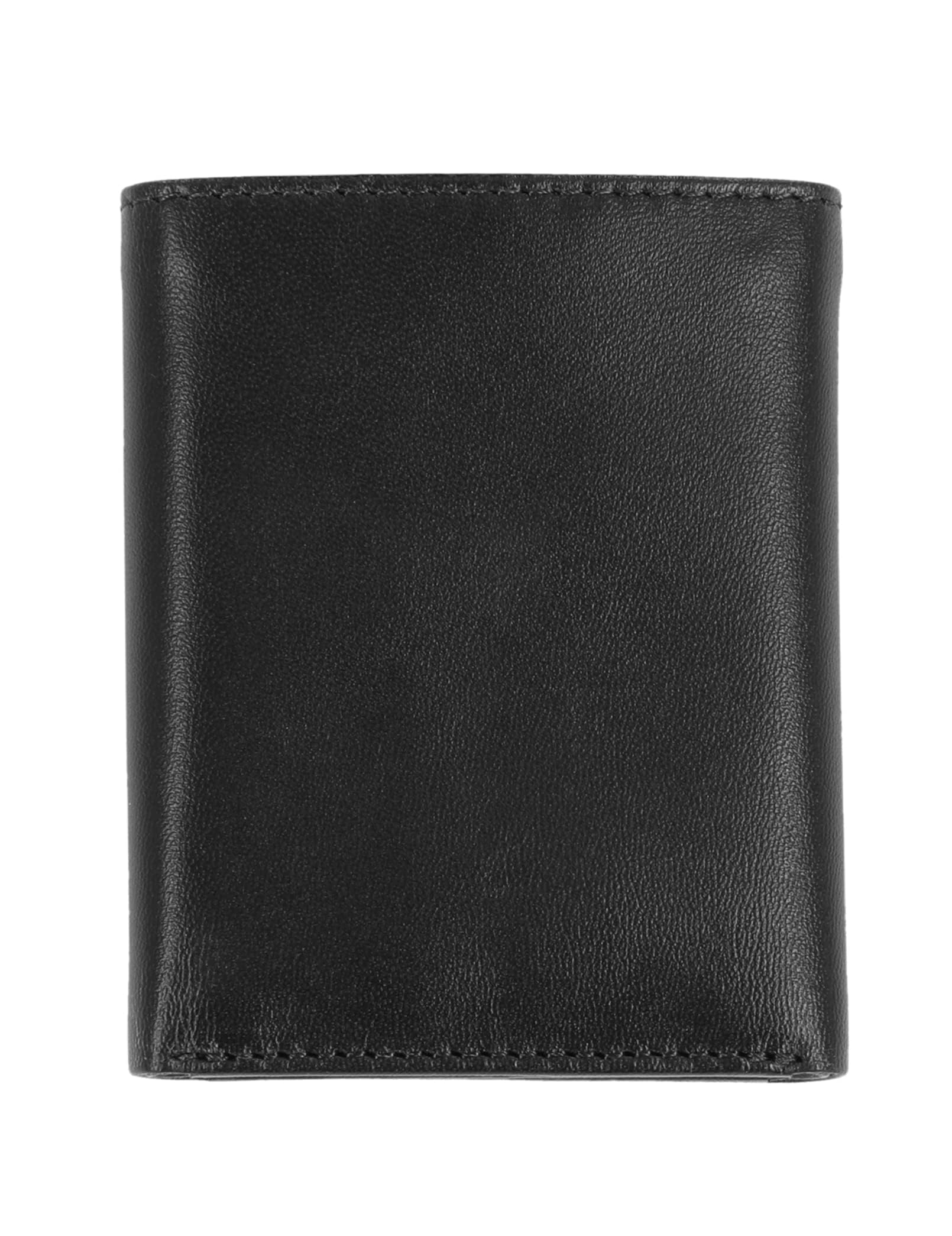Steve Madden mens Rfid Trifold Wallet With Id Window, Black, One Size