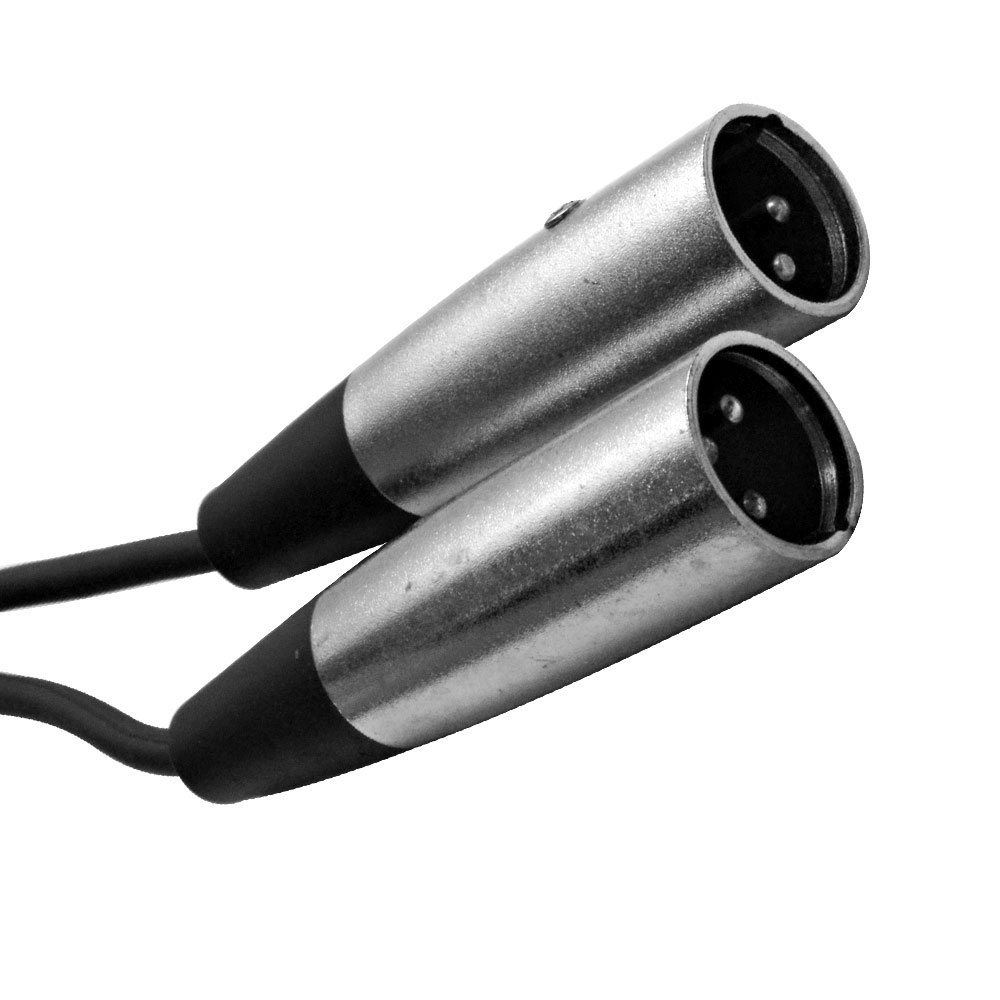 Seismic Audio Speakers Splitter Patch Cable, 1 XLR Female to 2 XLR Male, 1 Foot, Pack of 4
