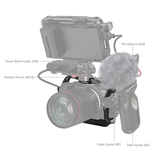 SmallRig R6 Mark II Camera Cage for Canon, Formfitting Video Making Camera Rig for Canon R6 Mark II, Built-in Dual NATO Rails, Quick Release Plate for Arca, Horizontal and Vertical Shooting - 4159