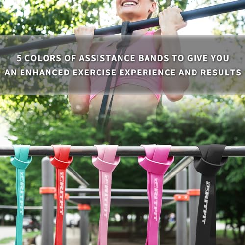 RitFit Pull Up Assist Band - Premium Resistance Band for Pull Up Assistance, Resistance Training, Body Stretching, Powerlifting, Mobility Training (#9 Pink)