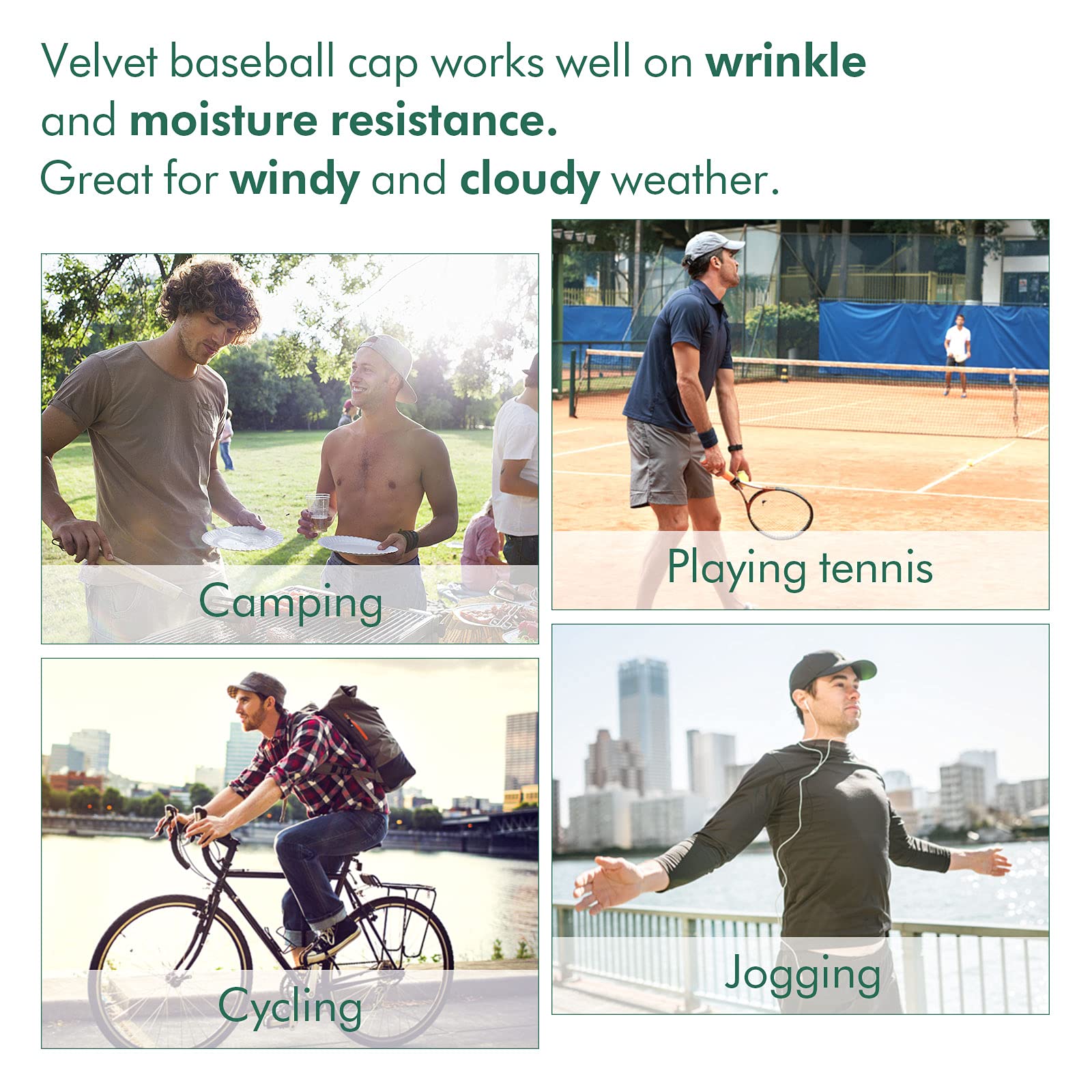 zowya Spring Velvet Baseball Cap for Women Men Crushed Iridescent Plain Dad Hat Adjustable Tennis Sports Cap Polo Hip Hop Hats Unisex Unstructured(Blue Mirage)