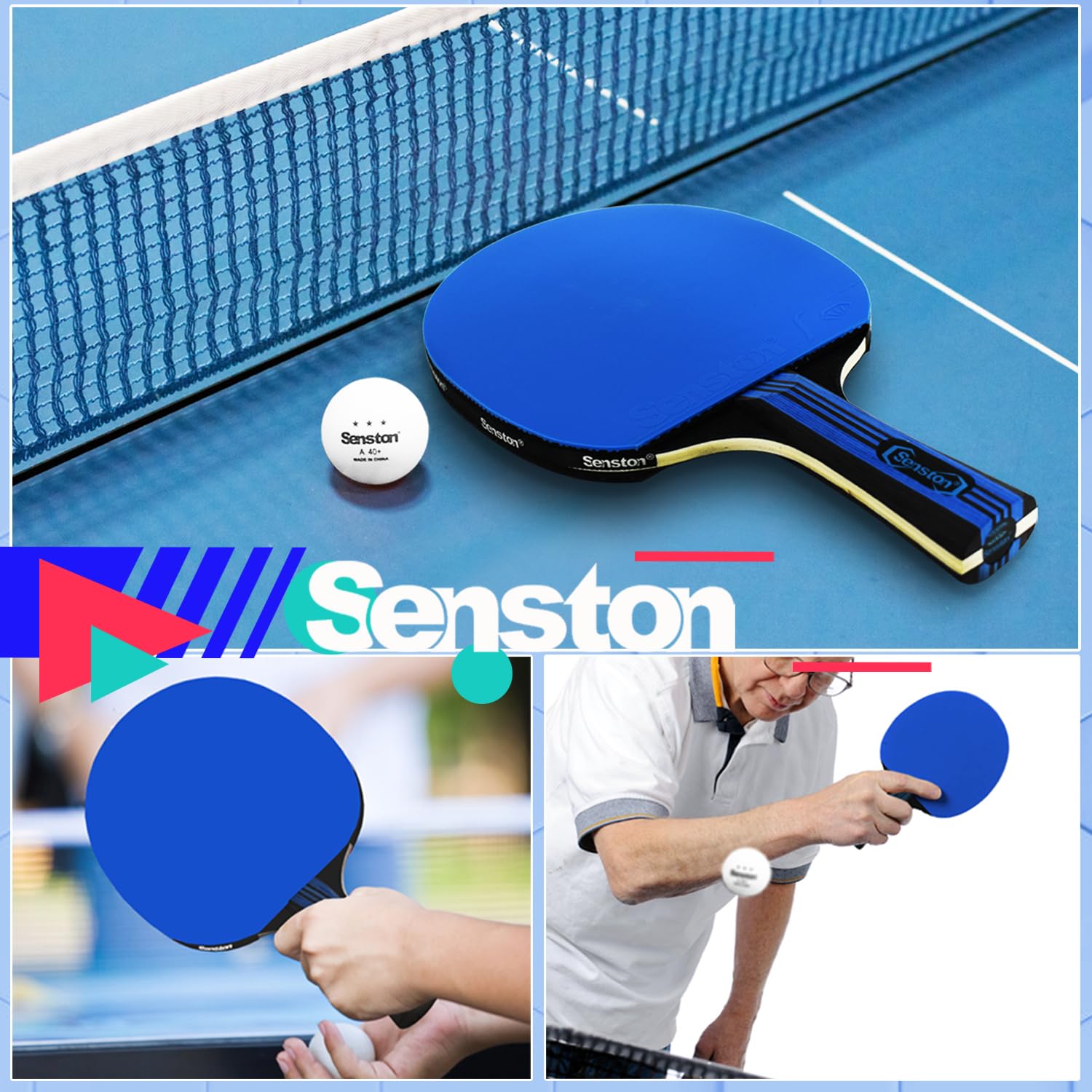 Senston Ping Pong Paddle Set of 2-Pro Premium Table Tennis Paddles