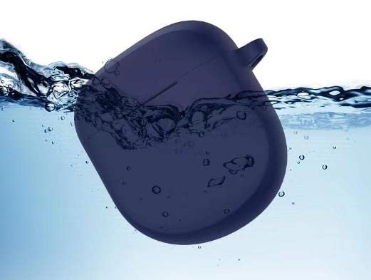 Soft Silicone Protective Case Cover for Bose QuietComfort Earbuds II 2022 , Protective Skin Sleeve with Carabiner (Blue)