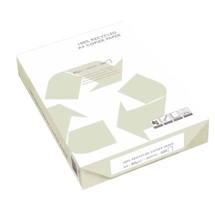 Q Connect 100% Recycled Multifunctional A4 80 gsm Copier Paper - 5 x Reams of 500 Sheets Per Box