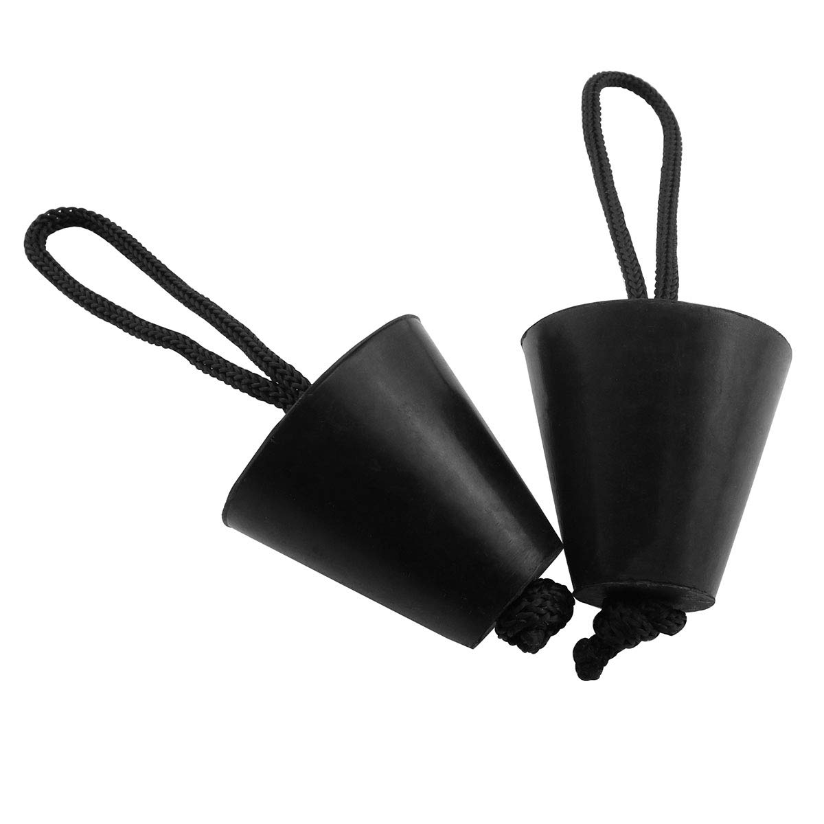 ZRM&E 2pcs Universal Kayak Scupper Plugs Black Kayak Rubber Plugs Canoe Drain Holes Stopper Bung Upper Width 4cm