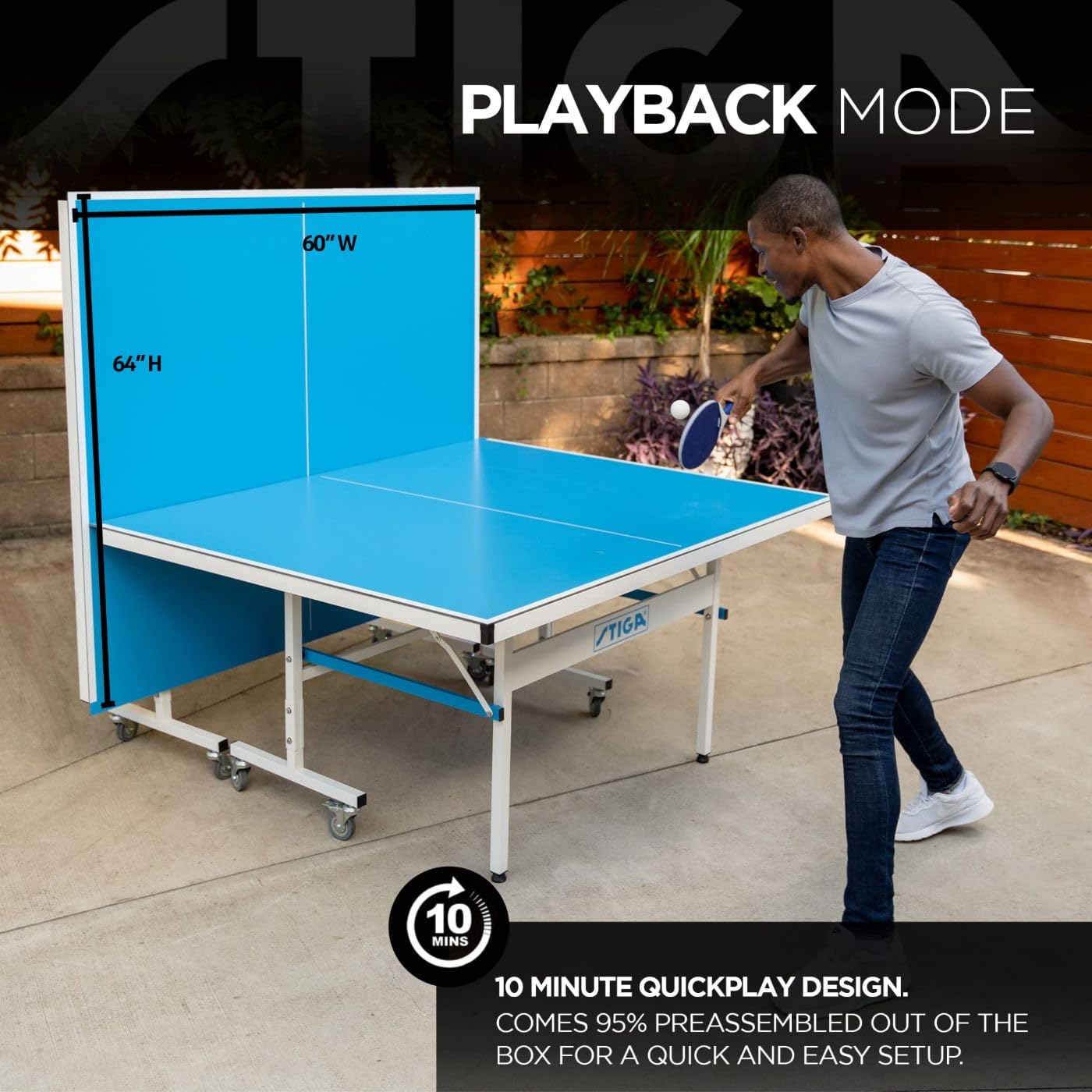 STIGA XTR Professional Outdoor Table Tennis Tables β All Weather Aluminum Waterproof Outdoor or Indoor Design with Net & Post - 10 Minute Easy Assembly Ping Pong Table with Compact Storage