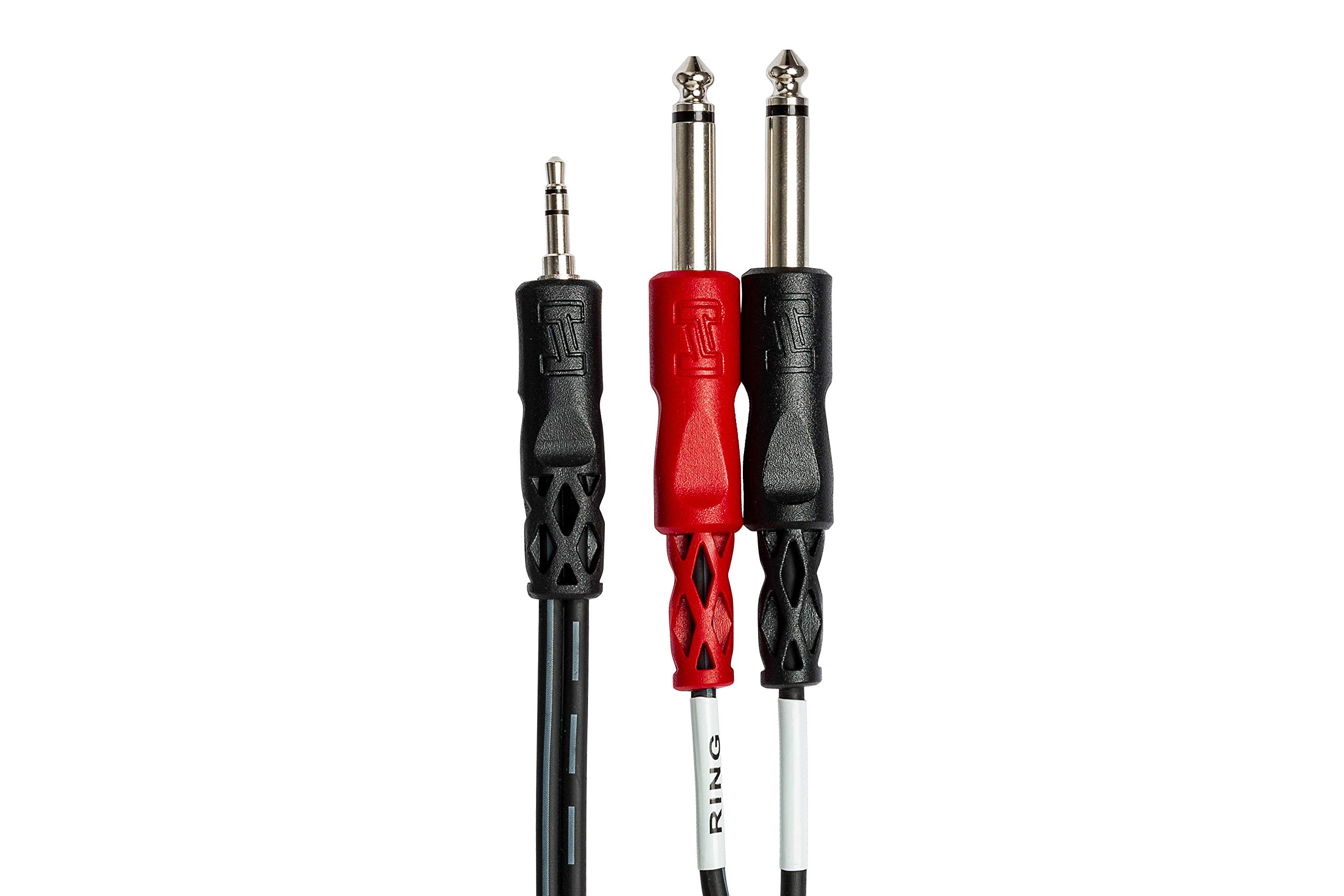 Stagg SDI-ST 2-Channel Passive DI Box with Mono/Stereo Switch & Hosa CMP-153 3.5 mm TRS to Dual 1/4" TS Stereo Breakout Cable, 3 Feet