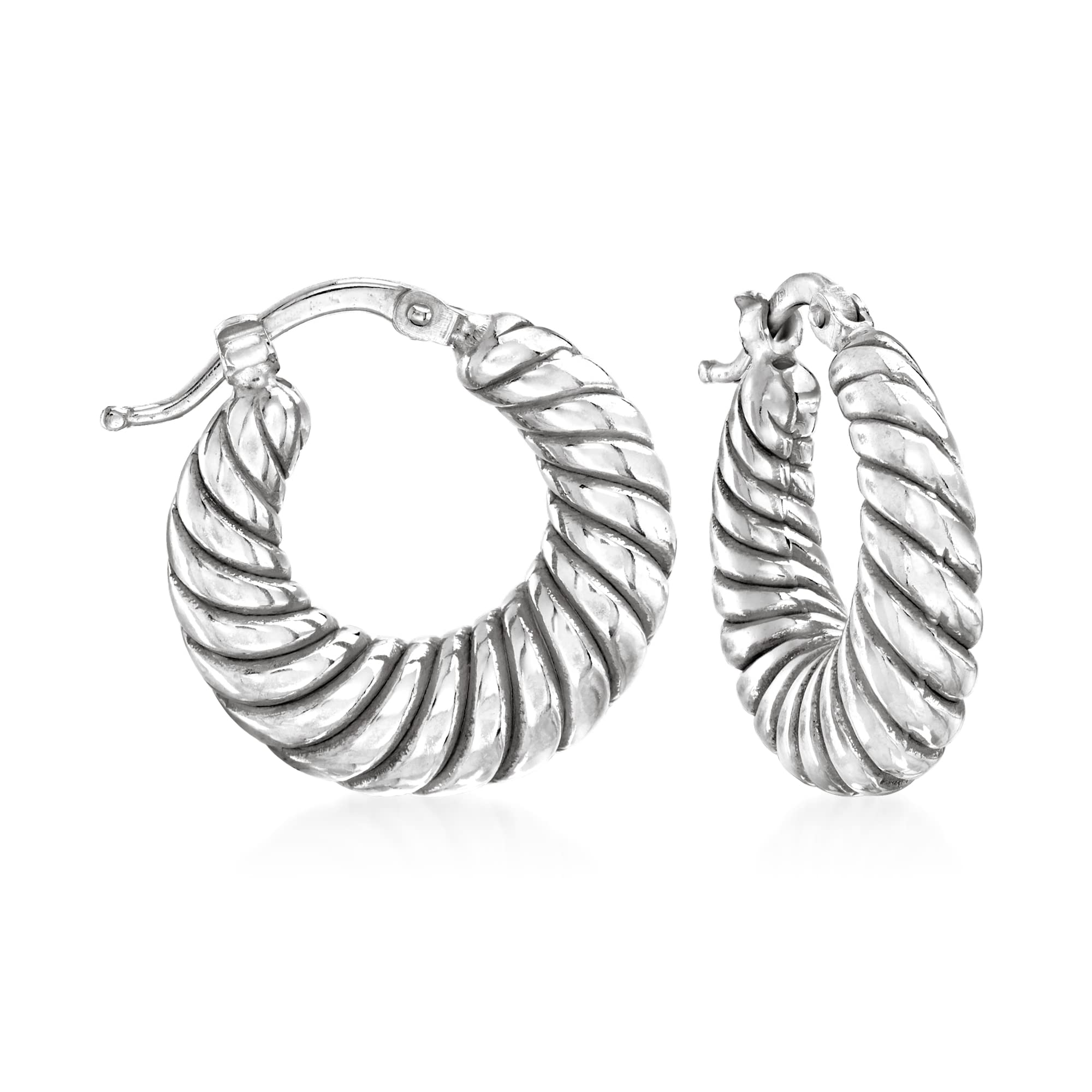 Ross-Simons Italian Sterling Silver Jewelry Set: 3 Pairs Of Hoop Earrings