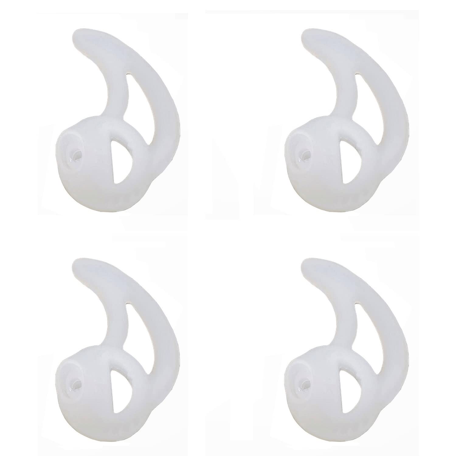 Silicone Fin Ear Mold for Two Way Radio Earpiece Replacement Earmold Earbud Tips for Surveillance Police Earpiece Coil Tube Headset (2 Pair Fin Large Right Ear)