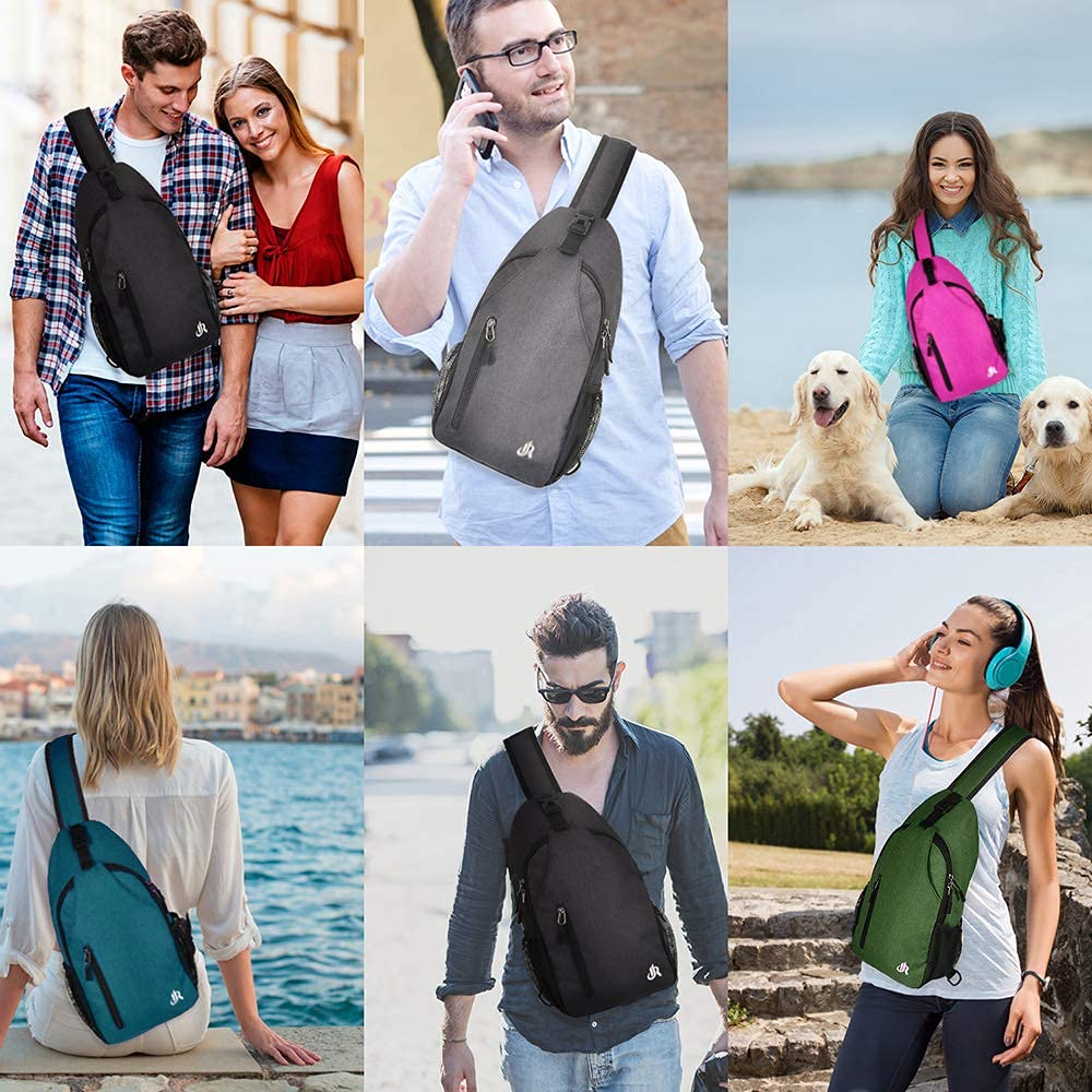 Y&R Direct 15.7 Inch Sling Backpack Sling Bag Small Backpack for Women Men Travel Hiking Bag (Mint Turquoise)