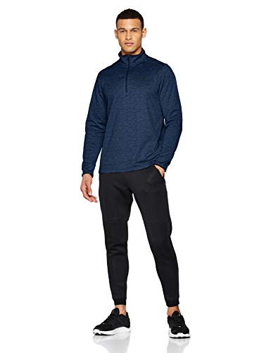 Under Armour Men's Armour Fleece 1/2 Zip T-Shirt , Academy Blue (408)/Black , Medium