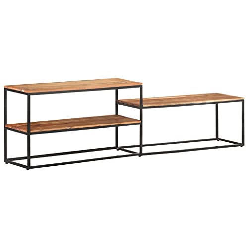 THYUOVAI TV Cabinet,Side Cabinet Entertainment Stand Storage cabine Lowboard Suitable for Living Room,Bedroom,Closet,Hallway,Foyer,Office 70.9"x11.8"x19.7" Solid Acacia Wood