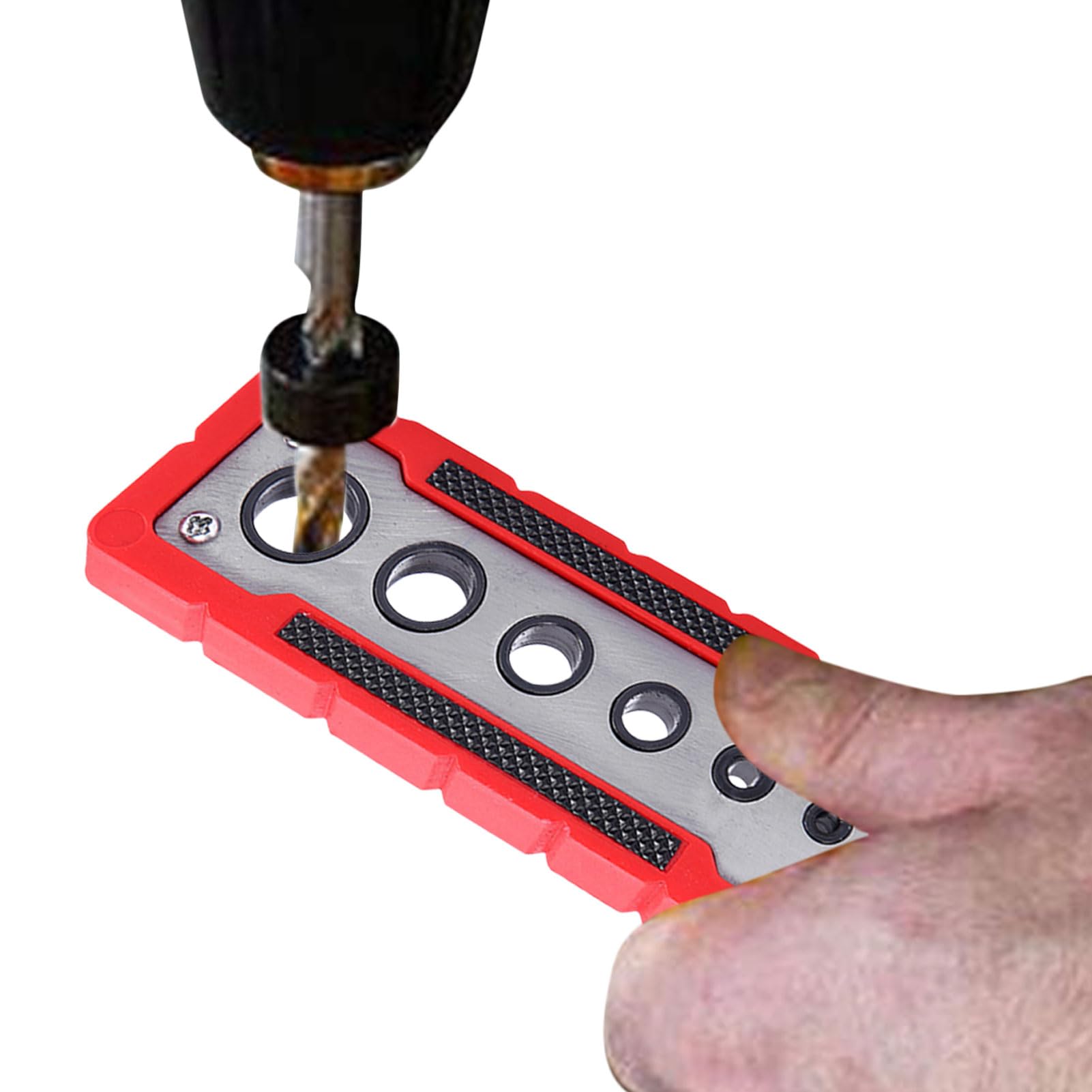 Self Centering Dowel Jig Kit, Inch Woodworking Center Doweling Drill Guide Jig for Straight Hole, Positioner Locator Tool for Woodworking and Shelf Making