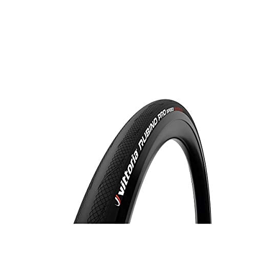 Vittoria Rubino Pro IV Speed G2.0 - Performance Road Bike Tire - Foldable Bicycle Tires (700x23c, Full Black)