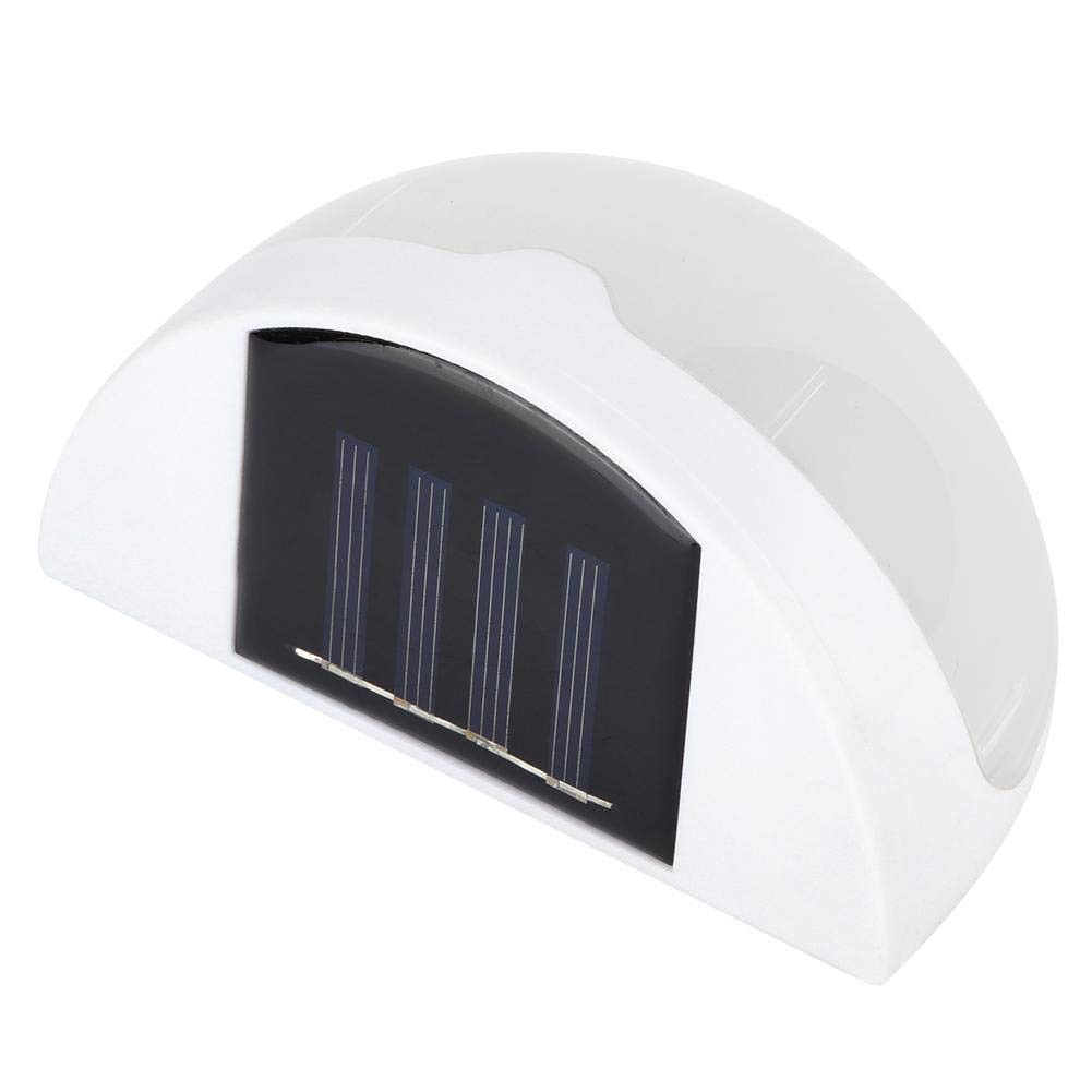 Zopsc 6LED Solar Powered Light, IP55 Waterproof Garden Fence Lamp Decoration Light for Home Outdoor Courtyard Lighting (White)