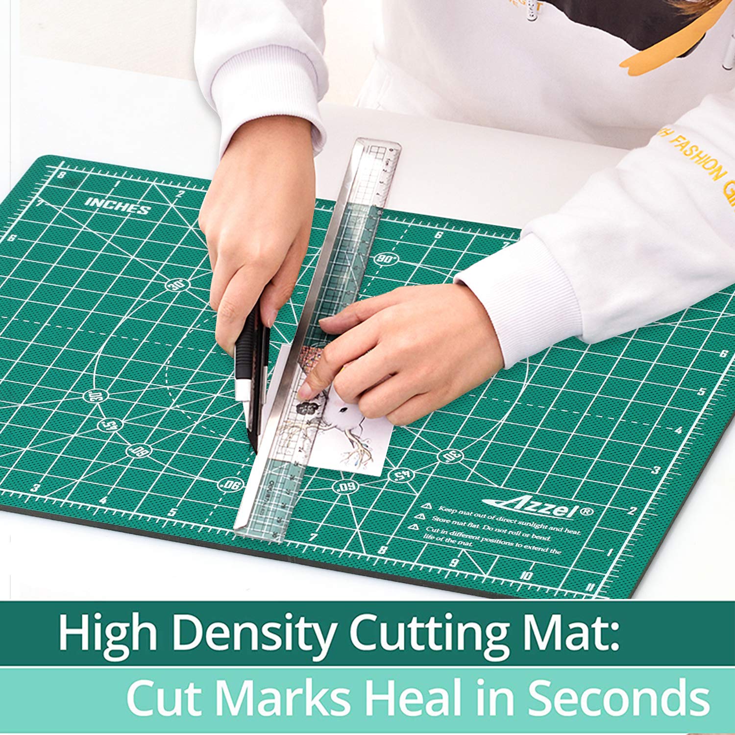 Self Healing Rotary Cutting Mat 9" x 12" inch Double Sided Non-slip PVC Cutting Board for Sewing, Crafts, Quilting, Scrapbooking A4