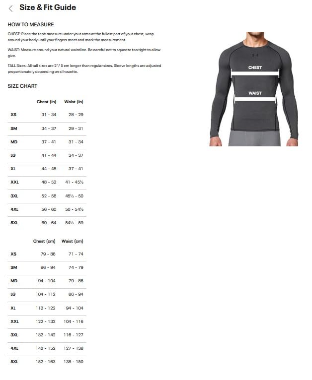 Under Armour Men's Armour HeatGear Compression Long-Sleeve T-Shirt , Black (001)/White, Medium