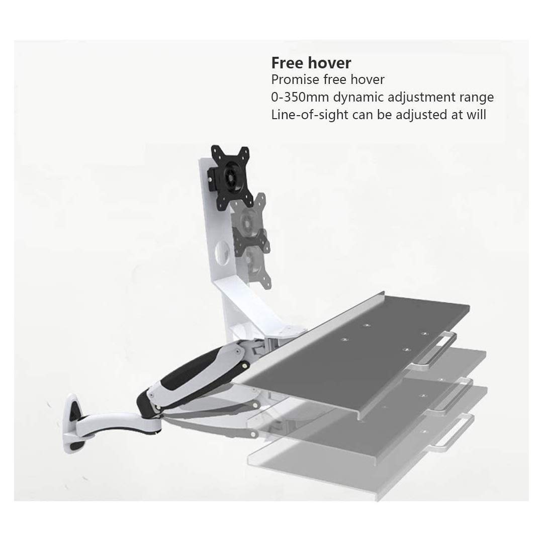 ZYF Keyboard Tray Desktop Splint Tray Stand Desk Mount Workstation, Height Adjustable Standing Desk, Ergonomic, Monitor, Laptop and Keyboard Mount (Size : A)