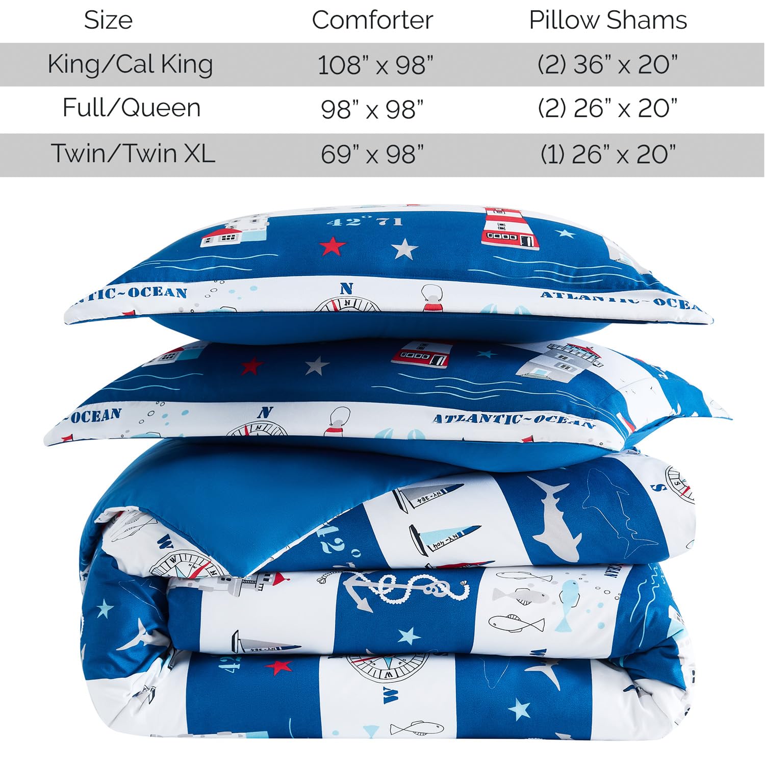 Southshore Fine Living, Inc. Paisley Grace Collection - Premium Quality, All-Season Down Alternative Easy Case, Over-Sized 3-Piece Comforter Set, Full/Queen, Blue