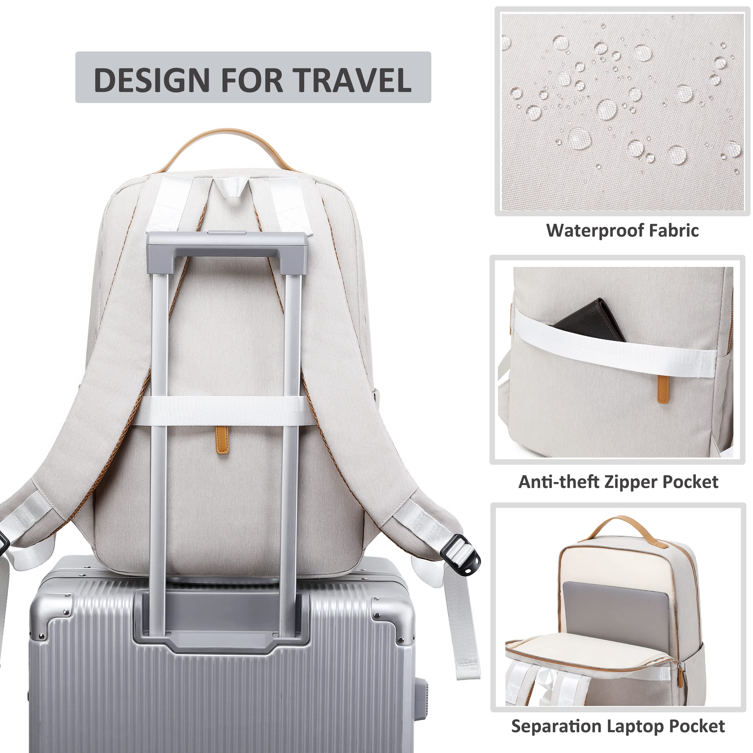 Smart Laptop Backpacks 15.6 inch for Women Men Business Travel