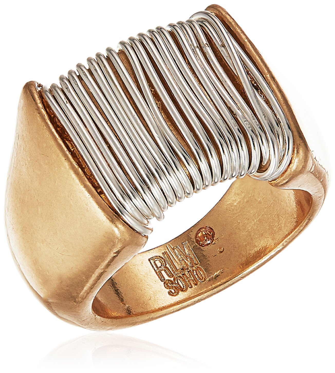 Robert Lee Morris Soho Womens Wire Wrapped Band Ring, Two-tone 2